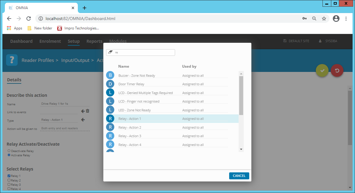 Creating Relay Actions I/O in OMNIA - PMT Security